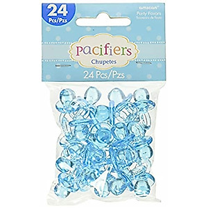 Amscan Blue Pacifier Baby Shower Favor Charms 24ct