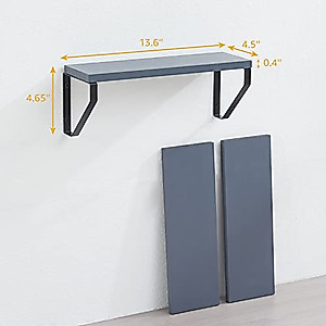 TFER Floating Wall Shelves for Bedroom/Bathroom, Set of 3, Geometric Hanging Shelf for Living Room/Kitchen/Laundry Room, Wall Mounted Shelves, Rustic Wood Shelves for Wall Décor