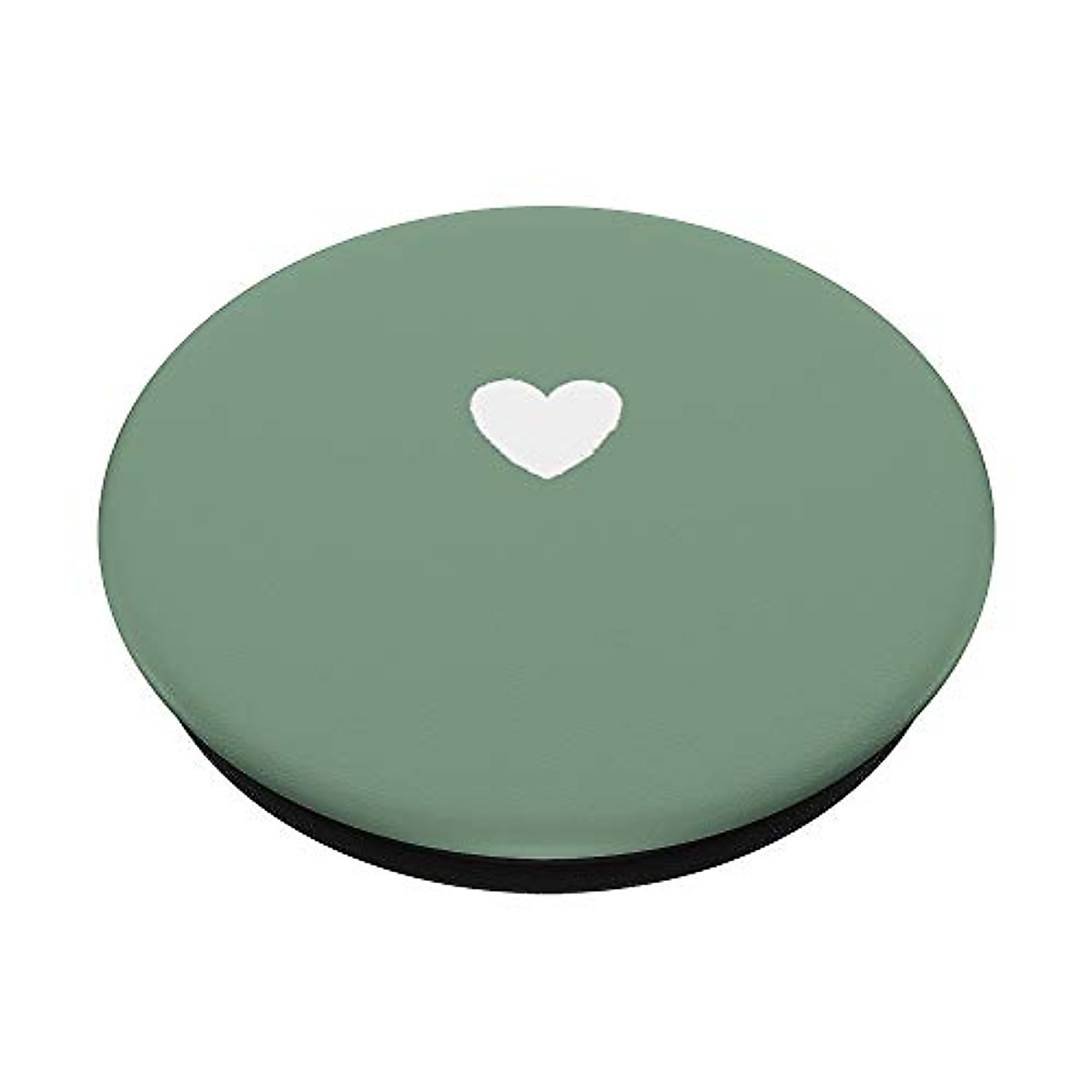 Cute Hand Drawn Minimalist Lovely Heart in Mint Green PopSockets Grip and Stand for Phones and Tablets