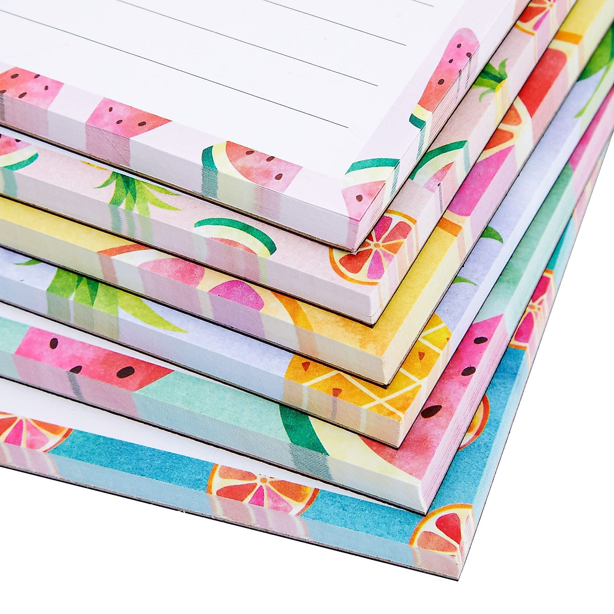 Juvale Magnetic Fridge Notepads for Grocery, Shopping Lists, To-Do Memos, Fruit Design (6 Pack)