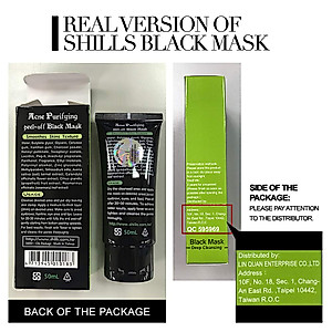 SHILLS Blackhead Remover, Pore Control, Skin Cleansing, Purifying Bamboo Charcoal, Peel Off Face Mask,1 Bottle(1.69 fl. oz)