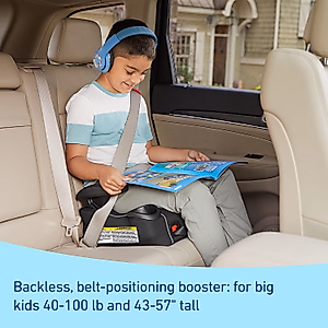 Graco® TurboBooster® LX Backless Booster with Affix Latch | Backless Booster Seat for Big Kids Transitioning to Vehicle Seat Belt, Montgomery