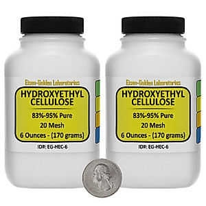 Hydroxyethyl Cellulose [HEC] Reagent Grade Powder 12 Oz in Two Space-Saver Bottles