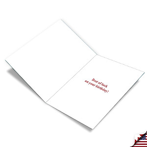 NobleWorks Extra Large Hysterical Birthday Greeting Card 8.5 x 11 Inch with Envelope (1 Pack) Oversize Jumbo Bday Same Odds J2098BDG