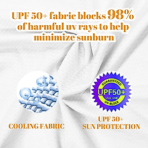 qualidyne Women’s UPF 50+ Sun Protection Jacket Hoodie Full Zip Cooling Shirts with Pockets Hiking Jacket Outdoor Performance White