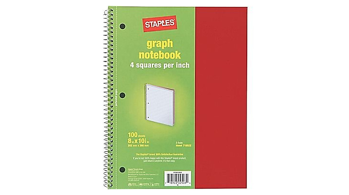 Staples Ruled Graph Pad – Perfect for Note Taking