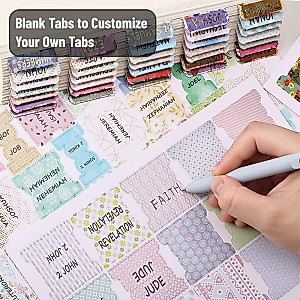 Mr. Pen- Bible Tabs, 3 Different Design, 222 Tabs, Bible Journaling Supplies, Bible Tabs Old and New Testament, Bible Tabs for Women, Bible Book Tabs, Bible Study Supplies, Tabs for Bible