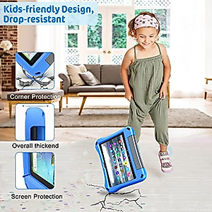 Fire HD 8 Tablet Case, Kindle Fire 8 Case, Amazon Fire Tablet 8 Case(Fit for 2022 12th & 2020 10th Generation)-Auorld Light-Weight Kids-Proof Case for Amazon Fire HD 8&8 Plus Tablet-Blue