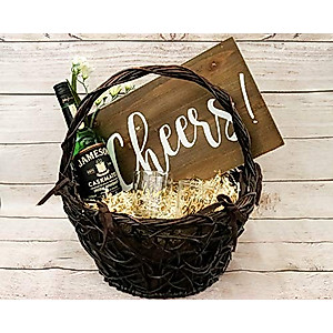 MagicWater Supply Crinkle Cut Paper Shred Filler (2 LB) for Gift Wrapping & Basket Filling - Vanilla & Gold