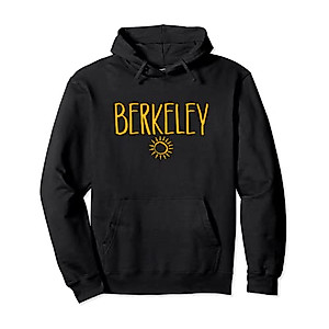 Berkeley California CA Sun Drawing Amber Print Pullover Hoodie
