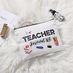 Teacher Appreciation Gifts Music Teacher Gifts Teacher survival kit Teacher Supplies for Classroom Best Teacher Gift Small Gift Bags Makeup Bag Teacher Bag for Women