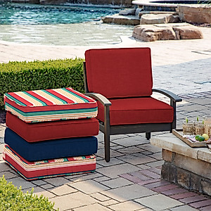 Arden Selections ProFoam Essentials Outdoor Deep Seating Cushion Set 24 x 24, Ruby Red Leala