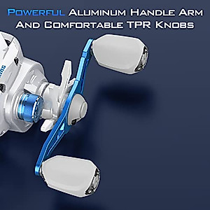 KastKing Centron Lite Baitcasting Fishing Reels, 7.1:1 Gear Ratio, Right Handed Reel, White