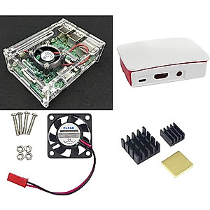 DIGISHUO 9 in 1 Complete Starter Kit Raspberry Pi 3 Model B Module&Two Cases&HDMI Cable&32G SD Card&Heatsink Kit&P Fan