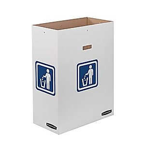 Bankers Box Slim Waste and Recycling Can, 23 Gallon, 10 Pack (7320601)