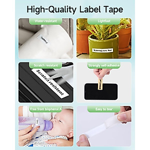 Vixic Bluetooth Label Maker Machine with Tape, 2024 Upgrade Version M960 Mini Small Label Printer, Wireless Labeler Makers with Multiple Templates sticker for Organizing Office Home, Green