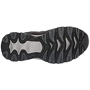 Skechers Men's Afterburn Memory-Foam Lace-up Sneaker Oxford, Gray/Black, 8.5 X-Wide