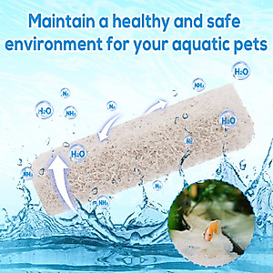 TOYMIS 12 PCS Ammonia Reducer Specialty Filter Pads for Aqueon Quietflow LED Pro Model 10, High-Density Sponge Fish Tank Filter Cartridges for Aquarium Water Filtration