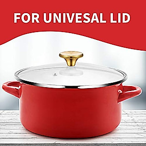 4 Sets Dutch Oven Knob Stainless Steel Replacement Knob Pot Lid Handle Compatible with Le Creuset, Aldi, Lodge and other Enameled Cast-Iron Dutch Oven (Gold)