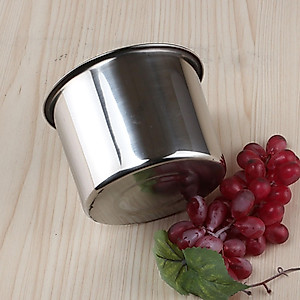 Stainless Steel Stew Pot Non Stick Multi Functional Original Flavor with Lid Convenient and Practical for Seasoning, Soups and Containers (Large 16x16x11cm/6.3x6.3x4.33in)