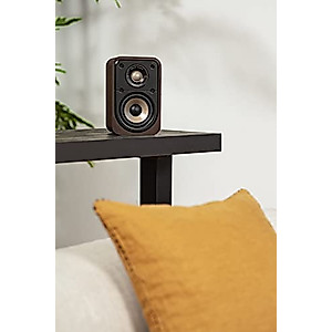 Polk Signature Elite ES10 Surround Loudspeaker - Hi-Res Audio Certified, Dolby Atmos & DTS:X Compatible, 1" Tweeter & 4" Woofer, Power Port Technology for Effortless Bass (Pair, Contemporary Walnut)