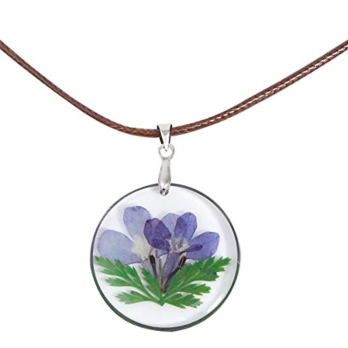 Holibanna 1pc Women Flower Necklace Specimens Pendant Necklace Sweater Chain Dried Daisy Necklace Daisy Jewelry for Women Flower Nacklace Pressed Flower Jewelry A Necklace Miss Dried Flowers