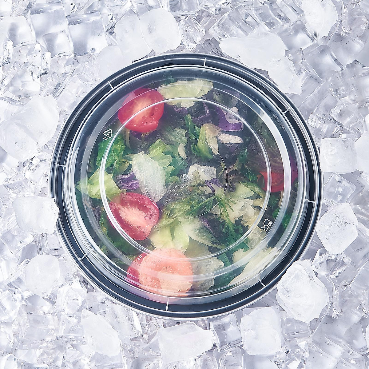 FULING 24 oz 50 ct Round Meal Prep Food Storage Containers with Lids To Go Plastic Lunch Plan Box Disposable Take Out Bowls Black BPA Free Reusable Durable Stackable Microwave Freezer Dishwasher Safe