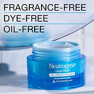 Neutrogena Hydro Boost Hyaluronic Acid Hydrating Face Moisturizer Gel-Cream to Hydrate and Smooth Extra-Dry Skin, 1.7 oz (Pack of 2)