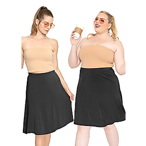 STRETCH IS COMFORT Women's A-Line Skirt Black Large