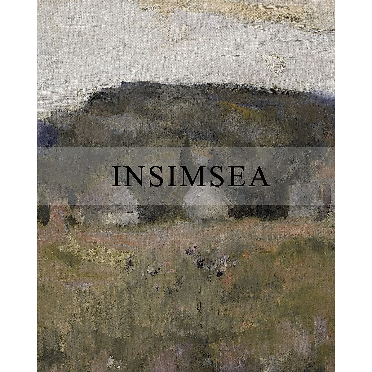 InSimSea Framed Canvas Wall Art Decor, Rustic Landscape Oil Painting Canvas Prints, Impressionism Artworks Room Decor, Farmhouse Kitchen Office Bathroom Art Wall Decor 8x10 Inch