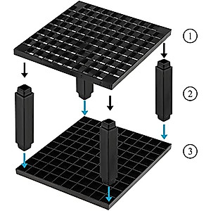 Foraineam 4-Pack 96 Holes Pencil & Brush Holder - Plastic Desk Organizer Stand Holder for Pencils, Pens, Paint Brushes, Modeling Tools, Office & Art Supplies