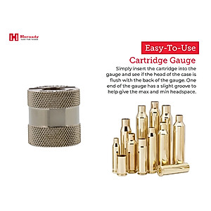 Hornady Lock-N-Load Cartridge Gauge 9MM Luger (.355), 380701 - Reloading Supplies to Help Check Cases & Ammo Specifications-Caliber Specific, Cylindrical Precision Steel Gauges Fit SAAMI Tolerances