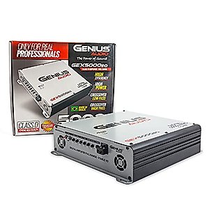 Genius Audio GEX5000EQ Digital Full Range Car Amplifier Monoblock 5000 Watts RMS Class D 1-Ohm Stable with Power Protection System and Bass Boost for Speaker and Woofer Performance