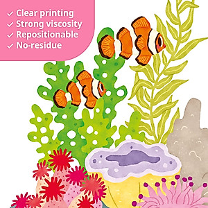 DECOWALL DS9-2014 Under The Sea Wall Stickers Wall Decals Peel and Stick Removable Wall Stickers for Kids Nursery Bedroom Living Room