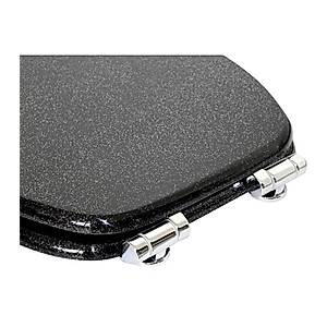 Sanilo ROUND, Silent Slow Close, Molded Wood, Adjustable Toilet Seat, Shower Cat