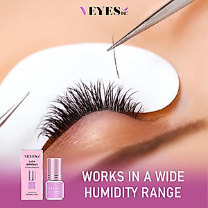 VEYES INC Eyelash Extension Glue - 0.5-1 Sec Drying (0.17fl.oz / 5ml)/Up to 8 Weeks Retention/Black Adhesive for Professional Use Only