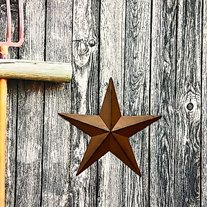 Grace Home Metal Patrotic Old Glory American Flag Barn Star July of 4th Decoration (12"-Rust)