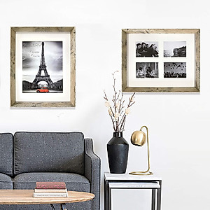 Art Emotion Farmhouse Rustic Woodgrain Style High Profile Picture Frame, Frame Height 1.75", 2 mm Reinforced Glass Light Oak Finish 16x20 Frames for 11x14 and 5x7 Photos, Pack of 2