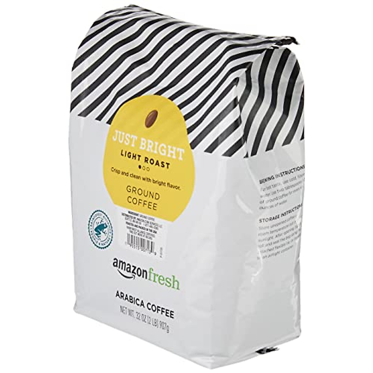 AmazonFresh Just Bright Ground Coffee, Light Roast, 32 Ounce
