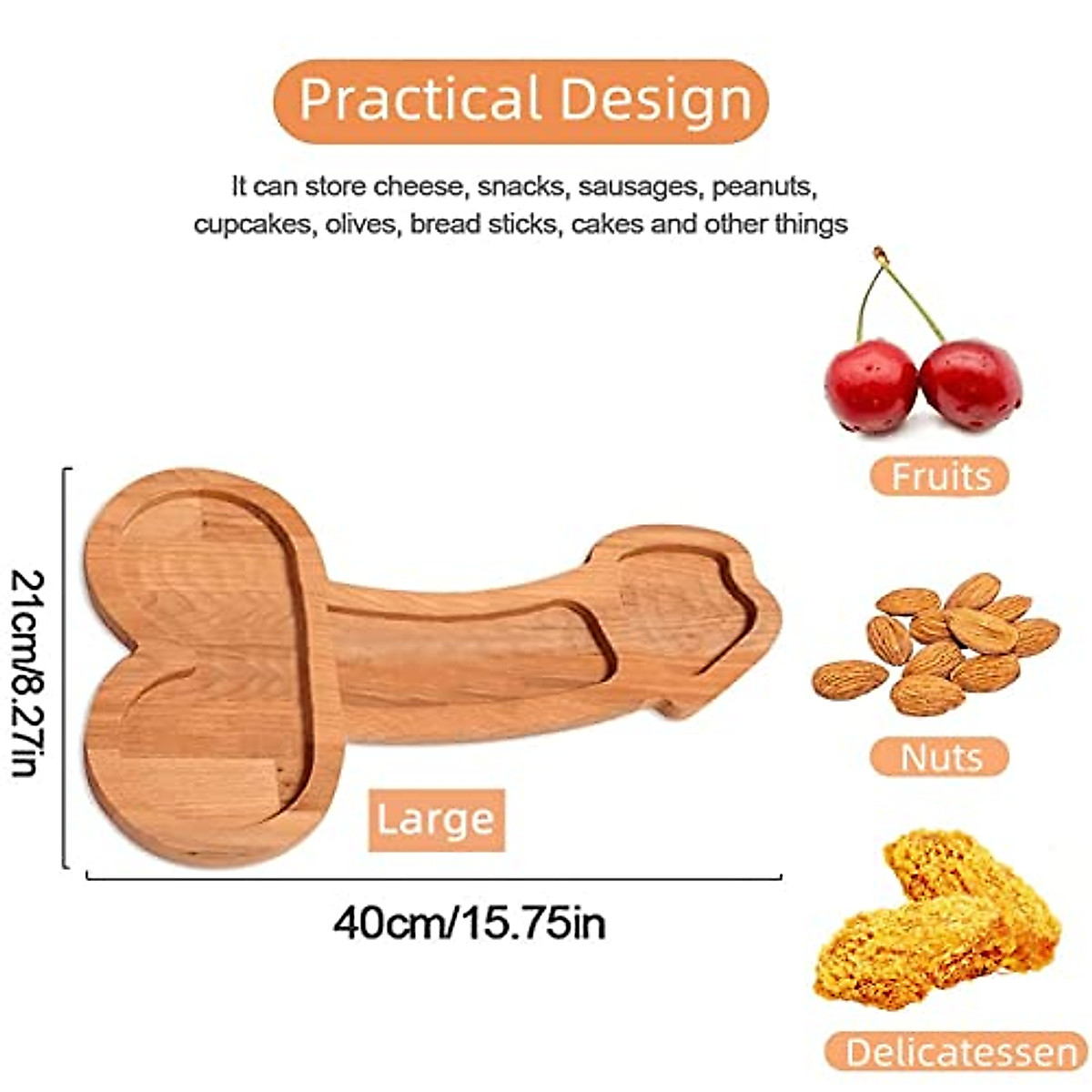 Funny Wooden Appetizers Board, Aperitif Board Cheese Board,Novelty Solid Wood Charcuterie Board,Restaurant Plate and Picnic Utensils, Food Platter,Housewarming Gifts for Women,Bachelorette Party