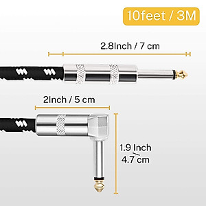 Donner Electric Guitar Amp 30W & Guitar Amp Cable 10 ft, Guitar Practice Amplifier Combo DA-30 with 10" Speakers