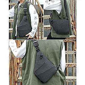 2023 New Personal Flex Bag - Travel Sling Bag Fashion Chest Shoulder Bag Anti-thief, Anti-Thief Crossbody Personal Pocket Bag (Gray-Left)