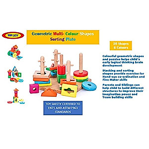 TOTJOY Montessori Toys for 2 Year Olds 18+ Months Wooden Educational Toy for Toddlers Shapes Sorting Stacking Toys Busy Board Sensory Toys Early Development & Activity Toys