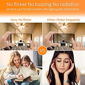 hansang E12 LED Ceiling Fan Light Bulbs 60 watt Equivalent, E12 Candelabra Base led Bulbs Warm White 2700K,A15 Small Base LED Light Bulbs for Ceiling Fan,600LM,Non-Dimmable, 8 Pack