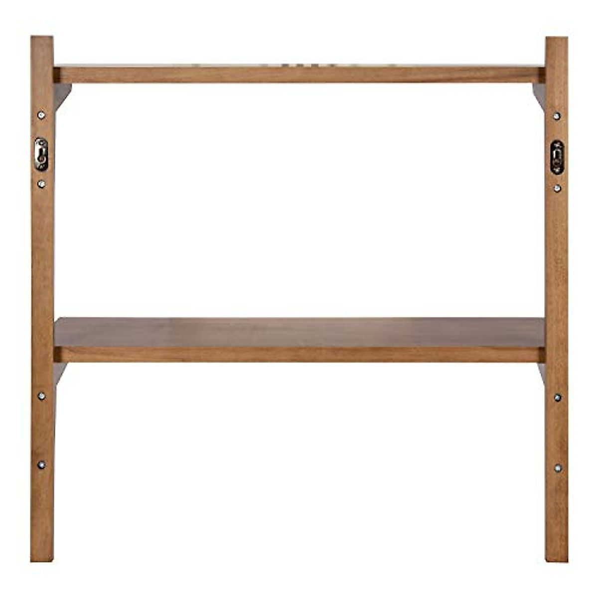 Kate and Laurel Meridien Farmhouse Wood Shelves, 24 x 8 x 24, Rustic Brown, Modern Two Tier Wall Shelf for Storage and Display