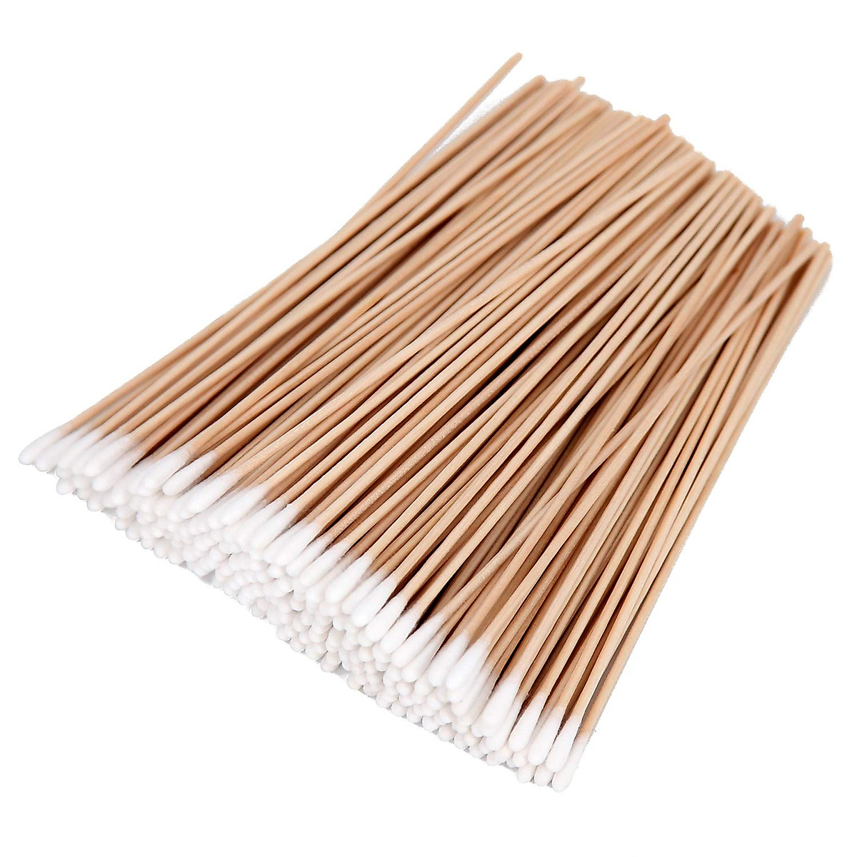 200PCS Cotten Swab Applicators, 6 Inch Long Wooden Cotton Swabs - Cleaning Gun Sterile Medical Q Sticks Tips Applicator With Wood Handle - Makeup & Ear Cleaner Remover Tools - For Ceramics, Jewelry
