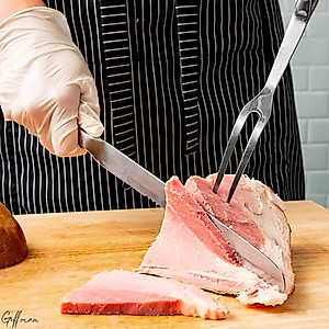 Browne Two Pronged Fork Tine Elite Pot - 11 in Kitchen Carving Fork For Meat - Salad Carving Forks Stainless Steel Heavy Appetizer Dessert Meat Fork - Tasting Forks Silver Flatware Forks For Party