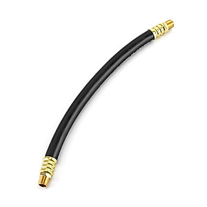 QWORK Air Compressor Hose, 3/8" X 15" Air Hose, 300 PSI Max Working Pressure, 1/4" Male NPT To 1/4" Male NPT Connections, 1 Pack