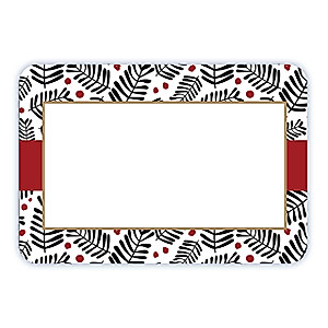 Avery Holiday Name Tags, Black & Red Pine Berry, Gift Tags, Party Favors, No Lift, Handwrite Only, 36 Name Tags
