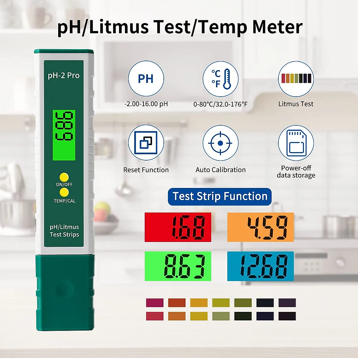 Yewhick Digital pH and TDS Meter Combo, High Accuracy 0.01 Water Quality Tester and 3-in-1 TDS and EC Meter, PPM and µS Meter for Water, Practical Water Testing Kit